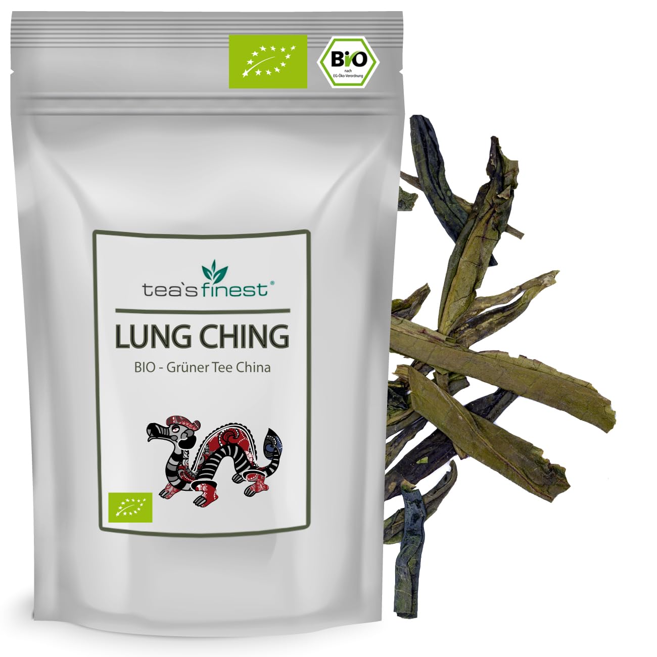 tea's finest® Lung Ching BIO Grüntee - Kaffee, Tee & Gewürze Shop